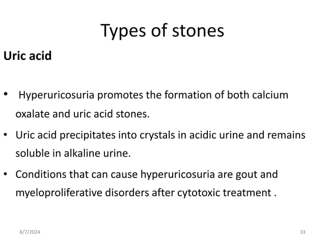 urinary lithiasis etiology , pathogenesis, types of urinary lithiasis .pptx