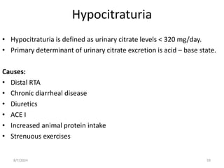 urinary lithiasis etiology , pathogenesis, types of urinary lithiasis .pptx