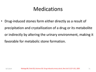 urinary lithiasis etiology , pathogenesis, types of urinary lithiasis .pptx