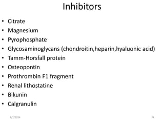 urinary lithiasis etiology , pathogenesis, types of urinary lithiasis .pptx