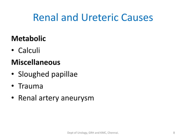 Urinary obstruction pathophysiology | PDF