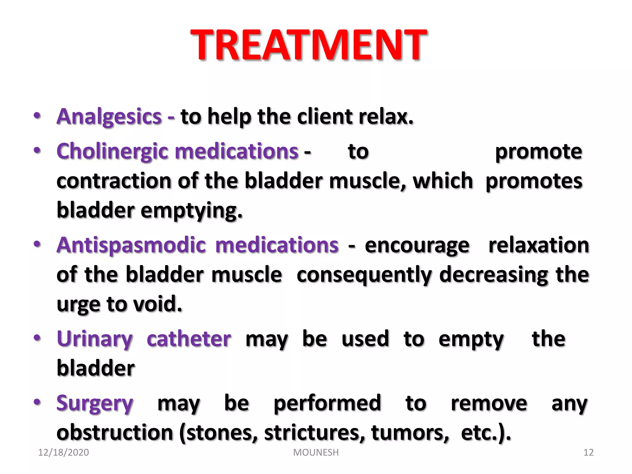 Urinary retention and incontinence | PPTX
