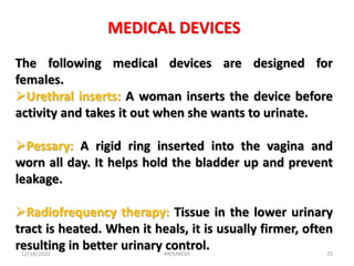 Urinary retention and incontinence | PPTX
