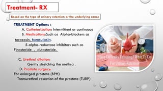 Urinary retention seminar........pdf. by Hamzah Al-haddad | PDF