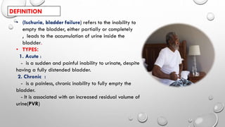 Urinary retention seminar........pdf. by Hamzah Al-haddad | PDF