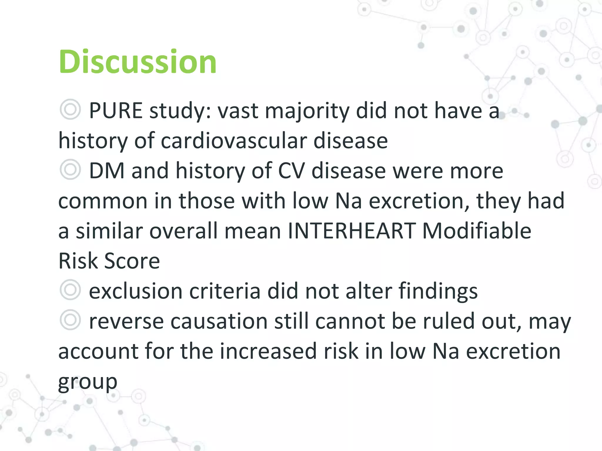 Journal club: Urinary sodium excretion and cardiovascular risk | PPTX