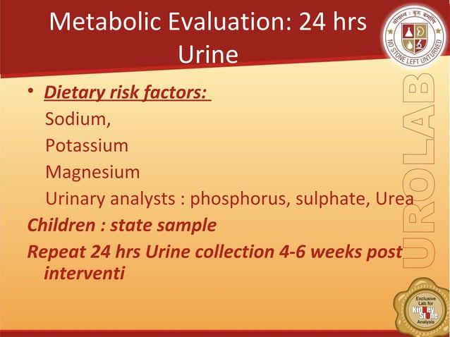 Urinary stone evaluation in laboratory and clinical significance | PPT ...
