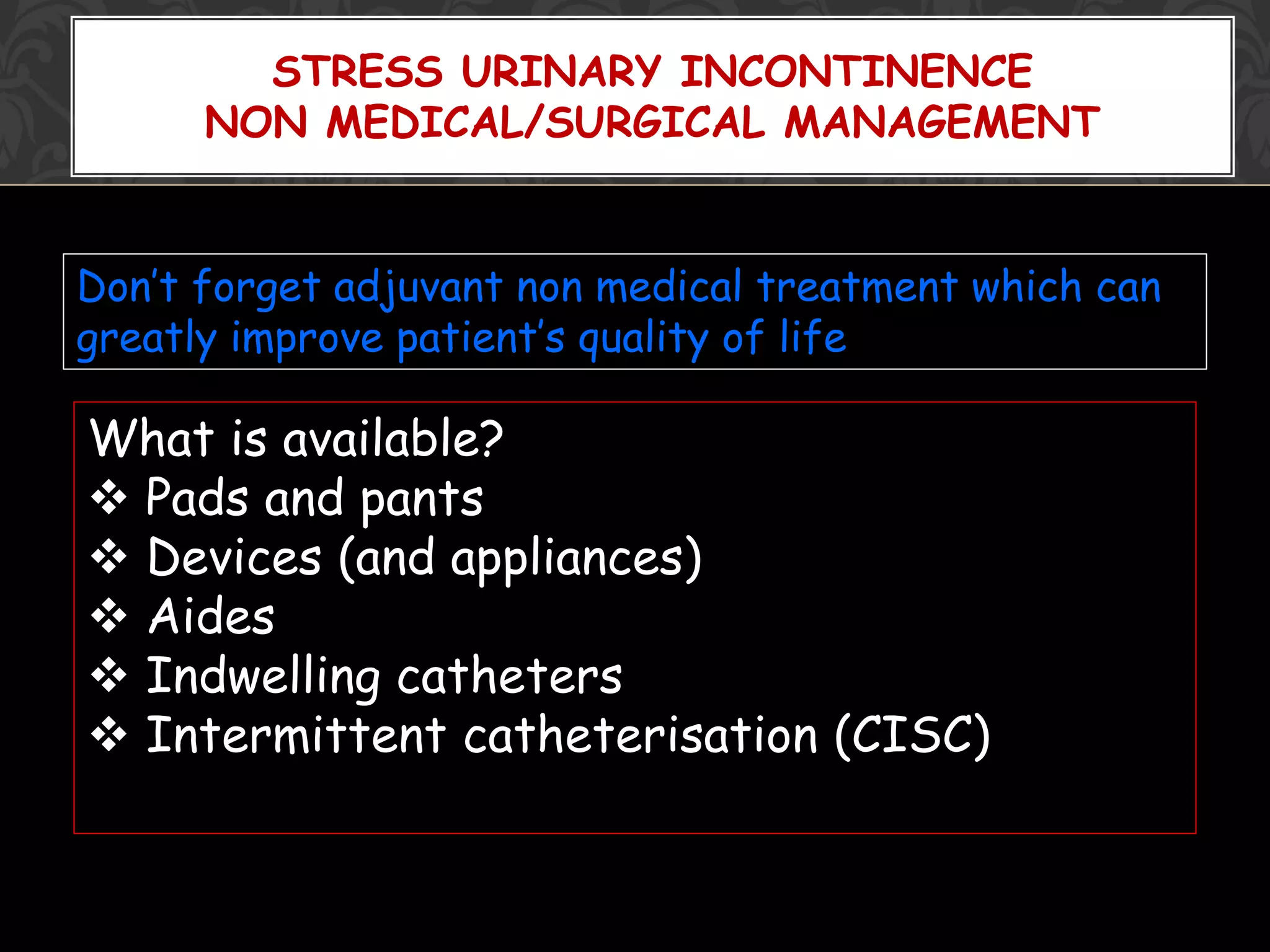 Urinary Stress Incontinence In Women | PDF