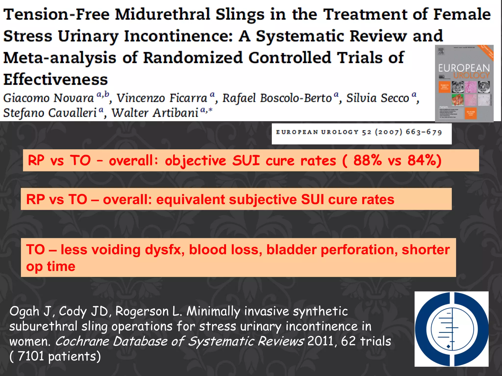 Urinary Stress Incontinence In Women | PDF