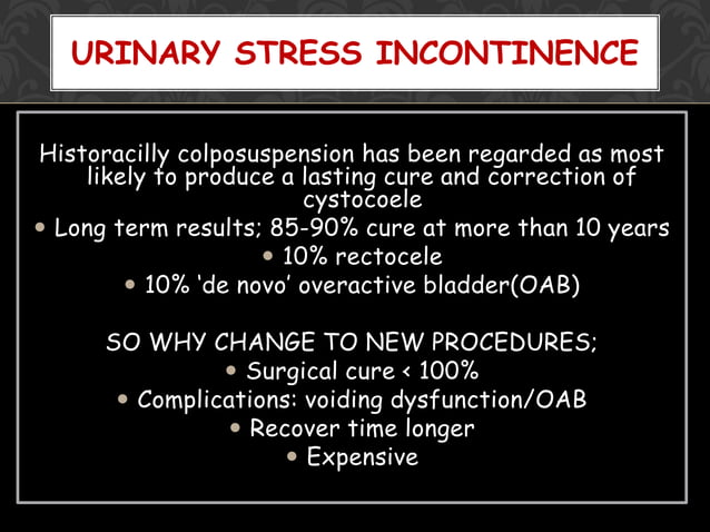 Urinary Stress Incontinence In Women | PDF | Sexual Conditions | Sexual ...