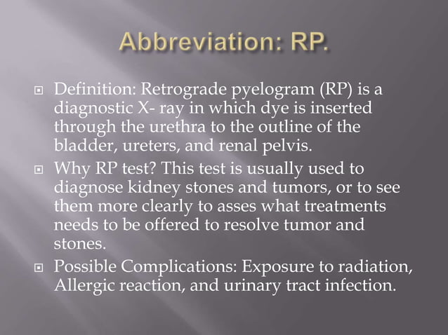 Urinary system abbreviations | PPTX