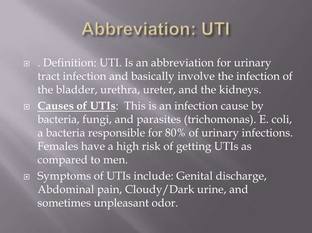 Urinary system abbreviations | PPTX