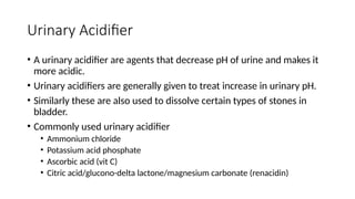 medicine urinary system acidifier&alkalizer.pptx