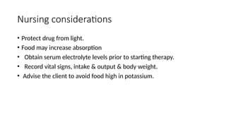 Urinary system diuretics for bsc nursing | PPT
