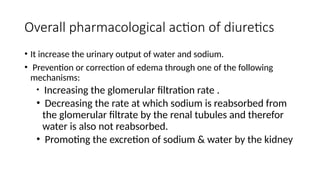 Urinary system diuretics for bsc nursing | PPTX