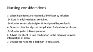 Urinary system diuretics for bsc nursing | PPTX