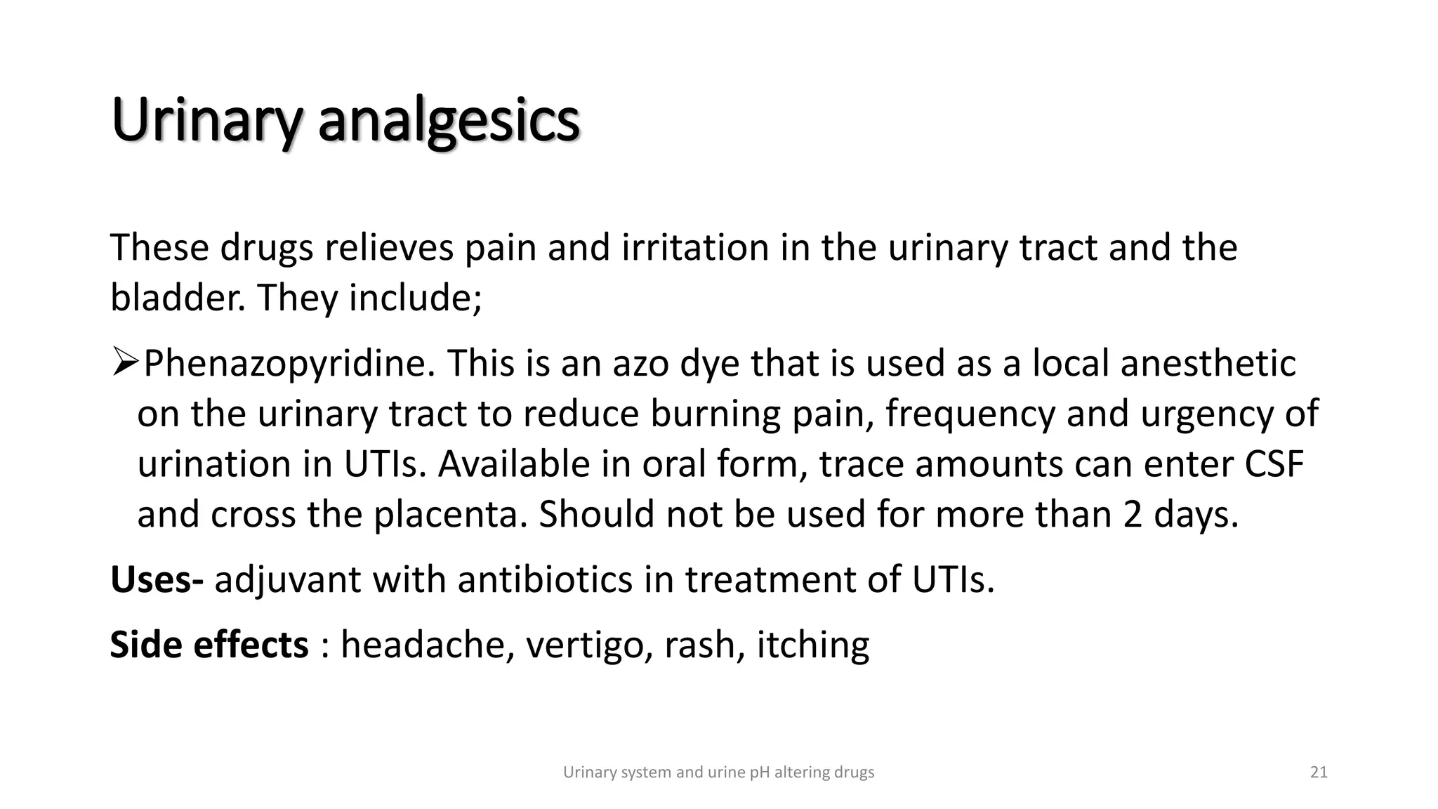 urinary system drugs and urine pH altering drugs-1.pptx