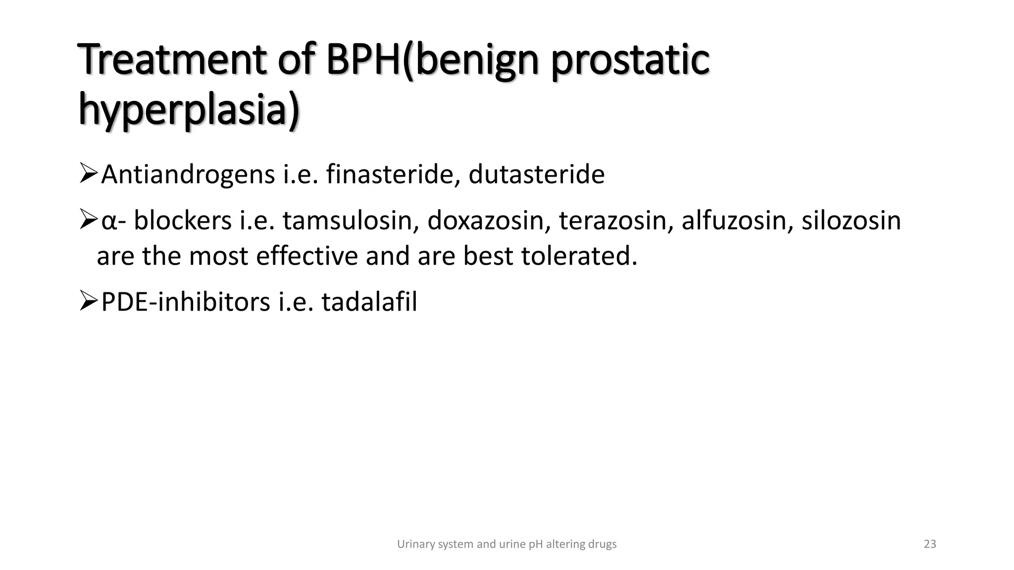 urinary system drugs and urine pH altering drugs-1.pptx