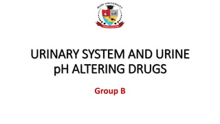 urinary system drugs and urine pH altering drugs-1.pptx