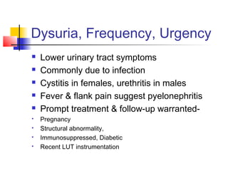 Urinary system dysfunction | PPT