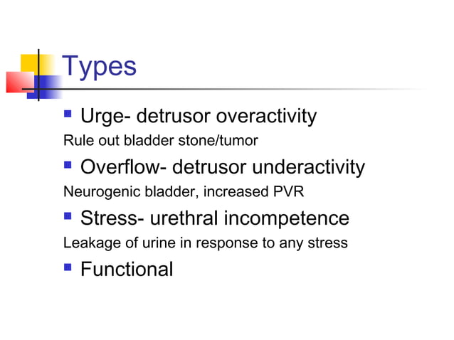 Urinary system dysfunction | PPT
