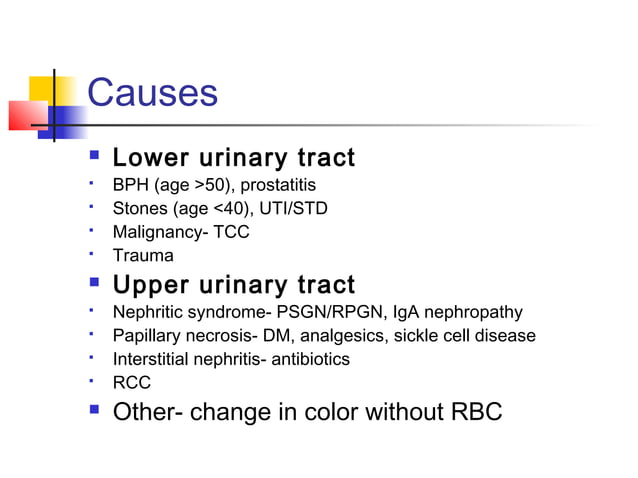 Urinary system dysfunction | PPT