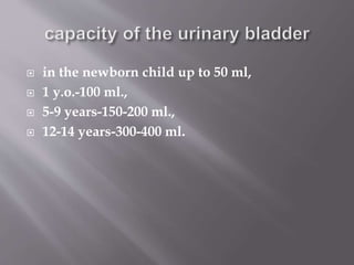 Urinary system of infants and children | PPTX
