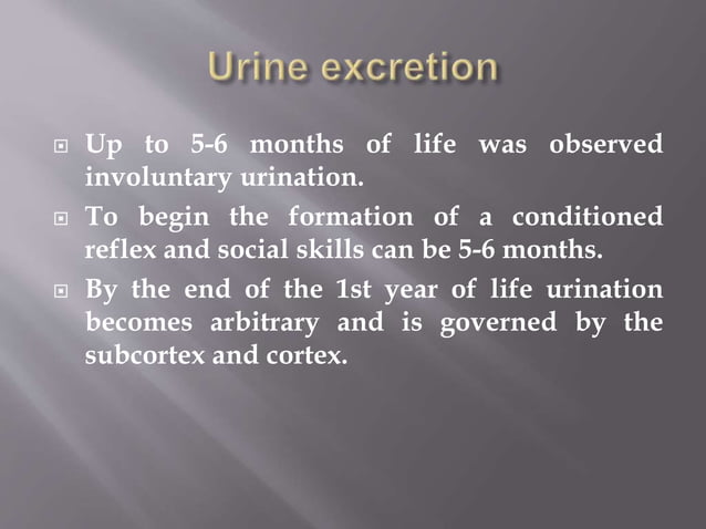 Urinary system of infants and children | PPTX