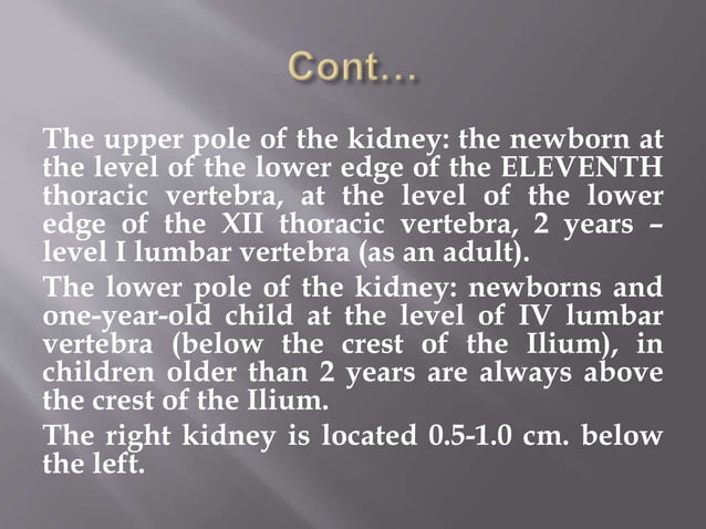 Urinary system of infants and children | PPTX