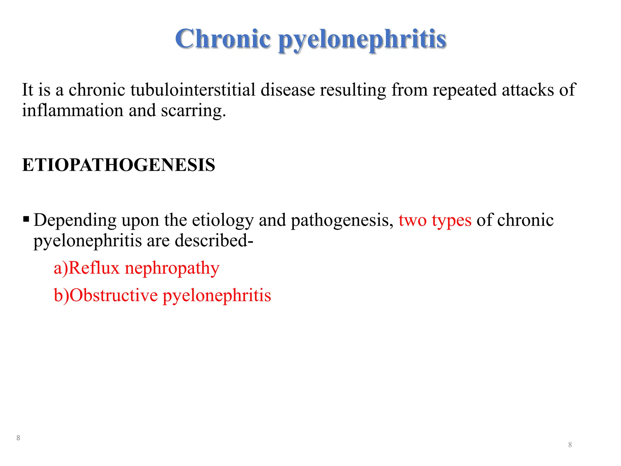 urinary track infection etiology ,cystitis,acute chronic pyelonephritis ...