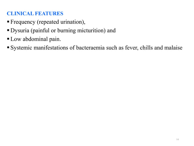 urinary track infection etiology ,cystitis,acute chronic pyelonephritis ...