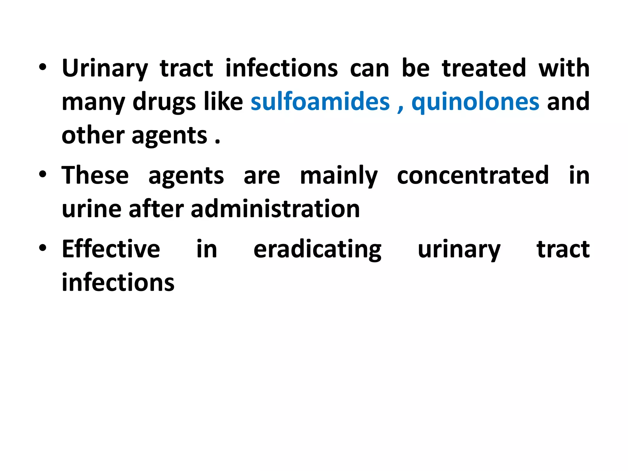 Urinary tract anti infective agents | PPTX