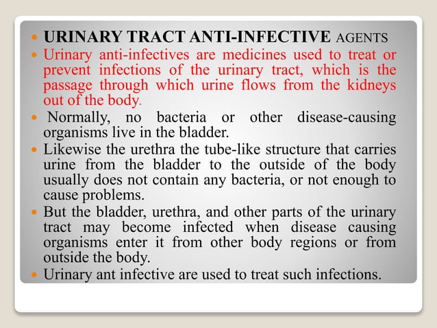 URINARY TRACT ANTI-INFECTIVE AGENTS.pptx
