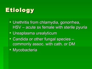 Urinary Tract Disorders | PPT