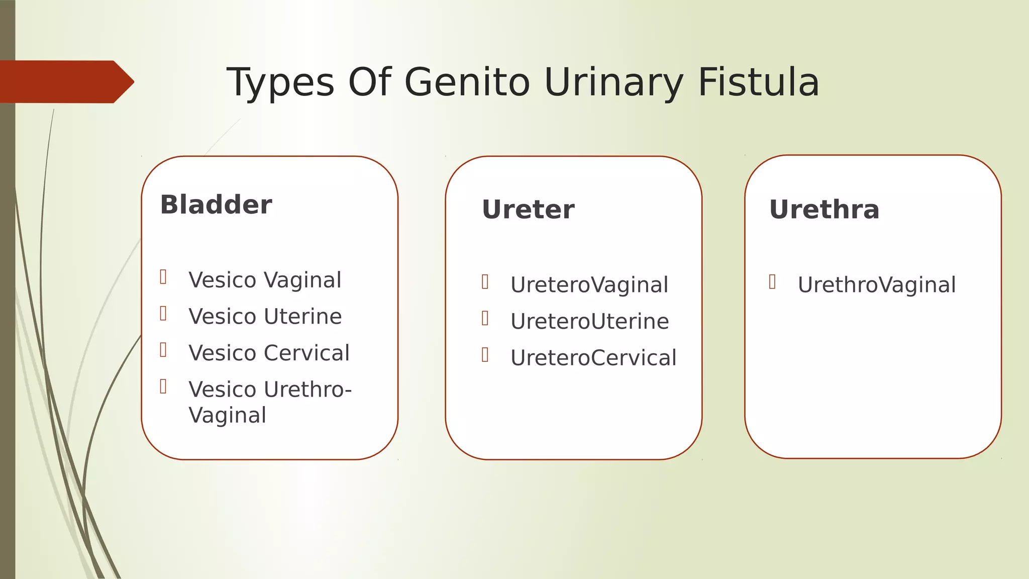 Urinary Tract Fistulas -(VVF) Etiology, Diagnosis, Management | PDF