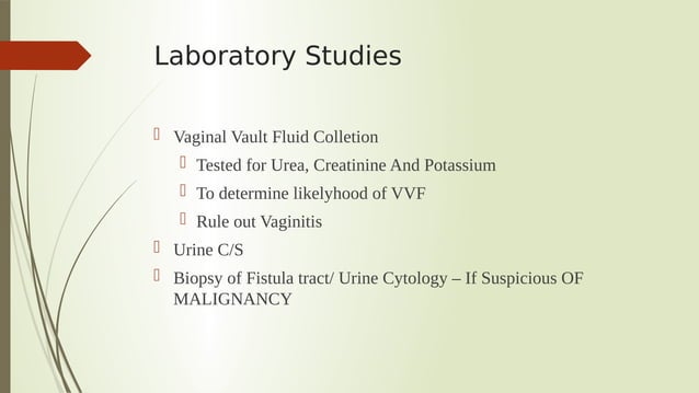 Urinary Tract Fistulas -(VVF) Etiology, Diagnosis, Management | PDF | Sexual Conditions | Sexual ...