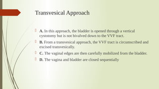 Urinary Tract Fistulas -(VVF) Etiology, Diagnosis, Management | PDF
