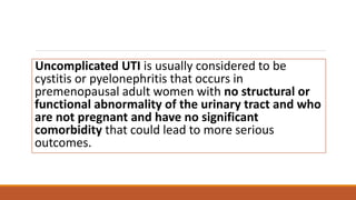 Urinary tract infection | PPTX