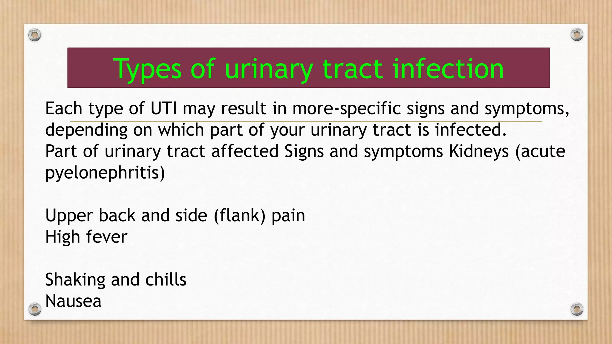 Urinary tract infection- a detailed medical study | PPTX