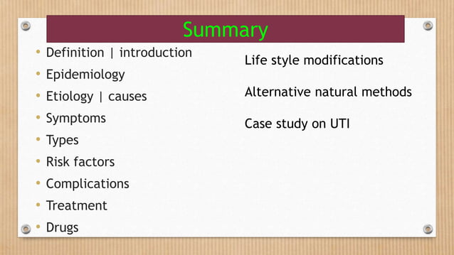 Urinary tract infection- a detailed medical study | PPT