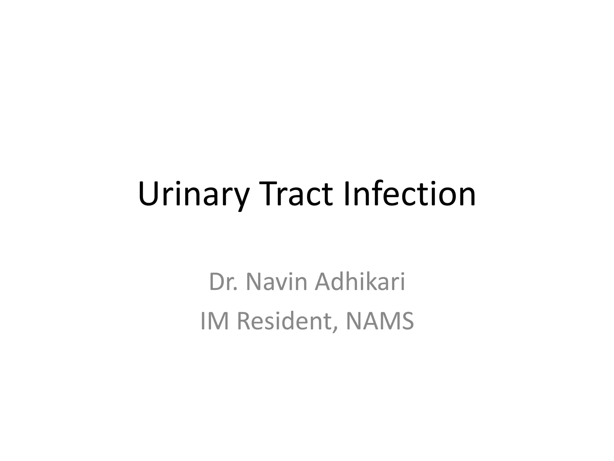 Urinary tract infection | PPTX