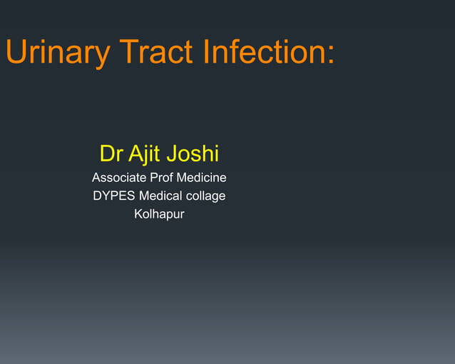 Urinary tract infection | PPT