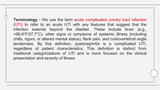 Urinary Tract Infection.pptx , cystitis , lower and upper urinary tract ...