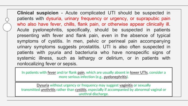 Urinary Tract Infection.pptx , cystitis , lower and upper urinary tract ...