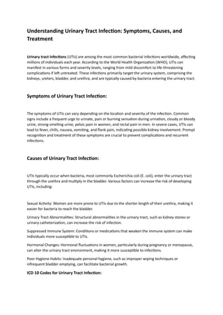 Understanding Urinary Tract Infection: Symptoms, Causes, and Treatment ...