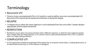 Urinary tract infection etiology pathagenesis management | PPT