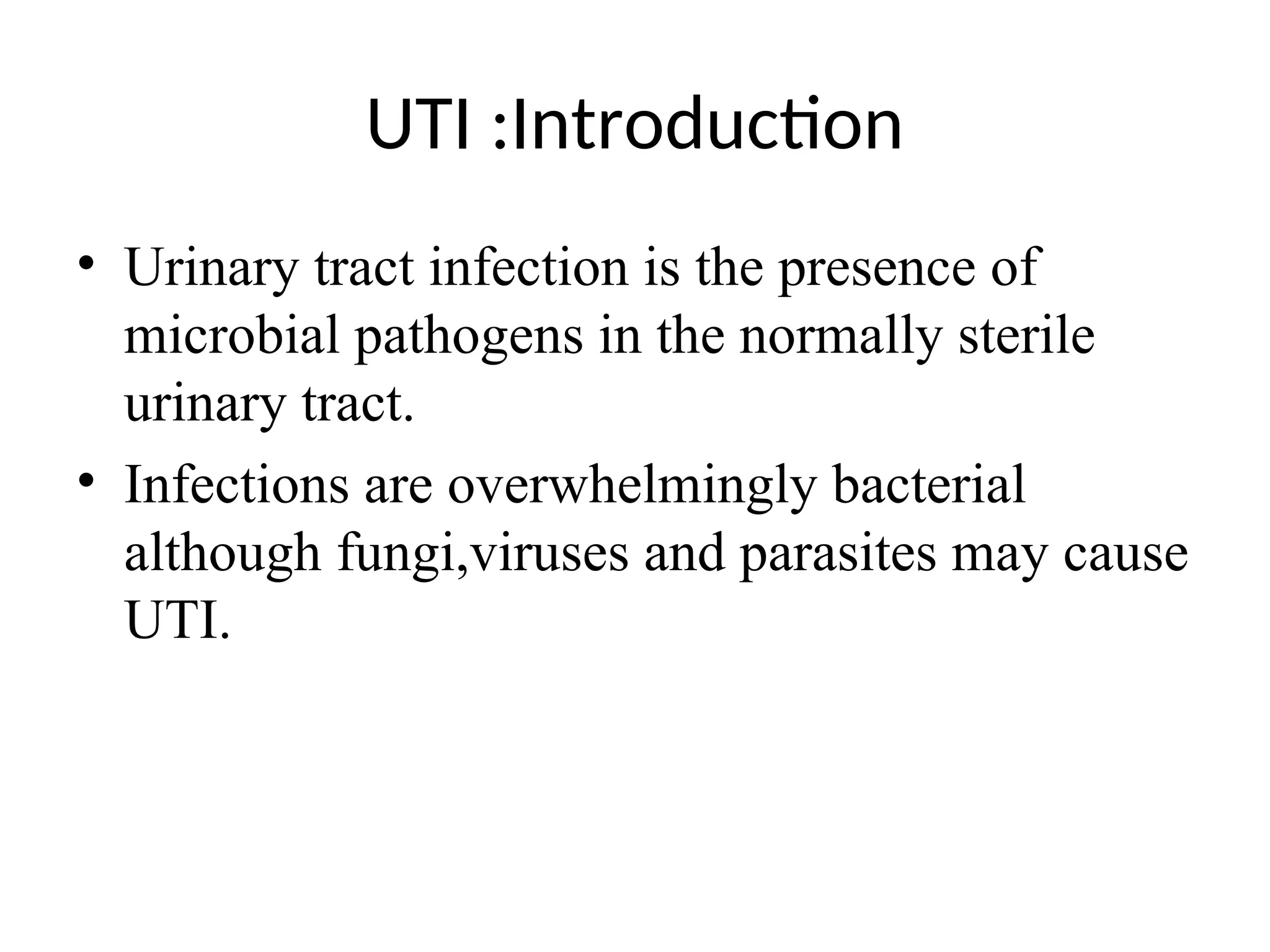 URINARY TRACT INFECTION.ppt pathological | PPT | Infectious Diseases | Diseases and Conditions