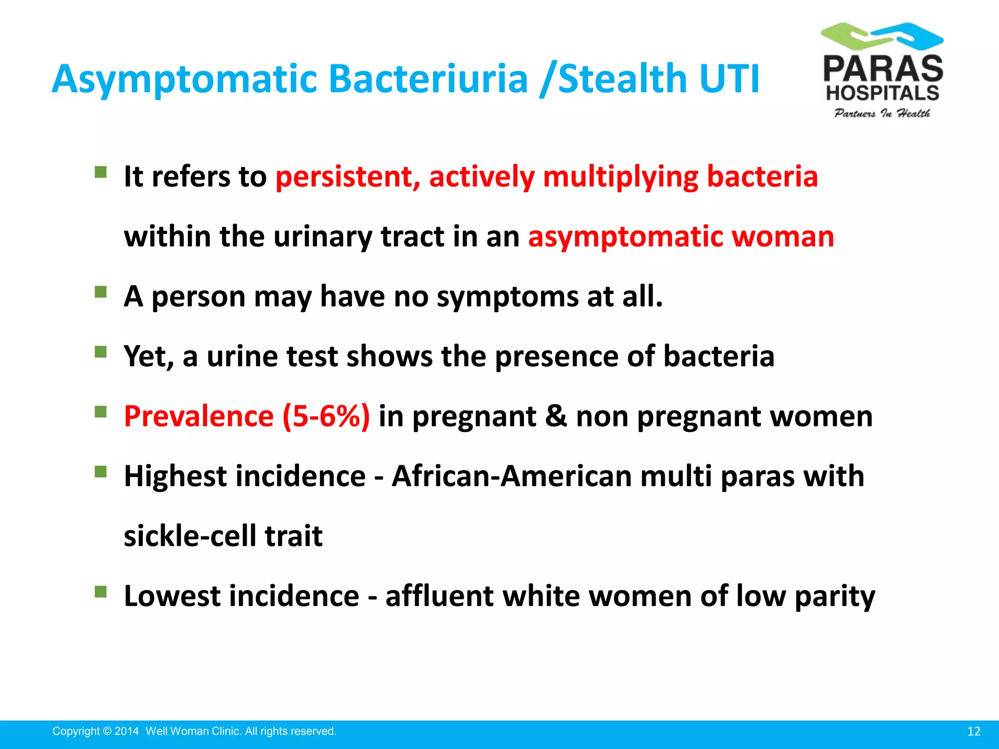 Urinary tract infection in females | PPTX