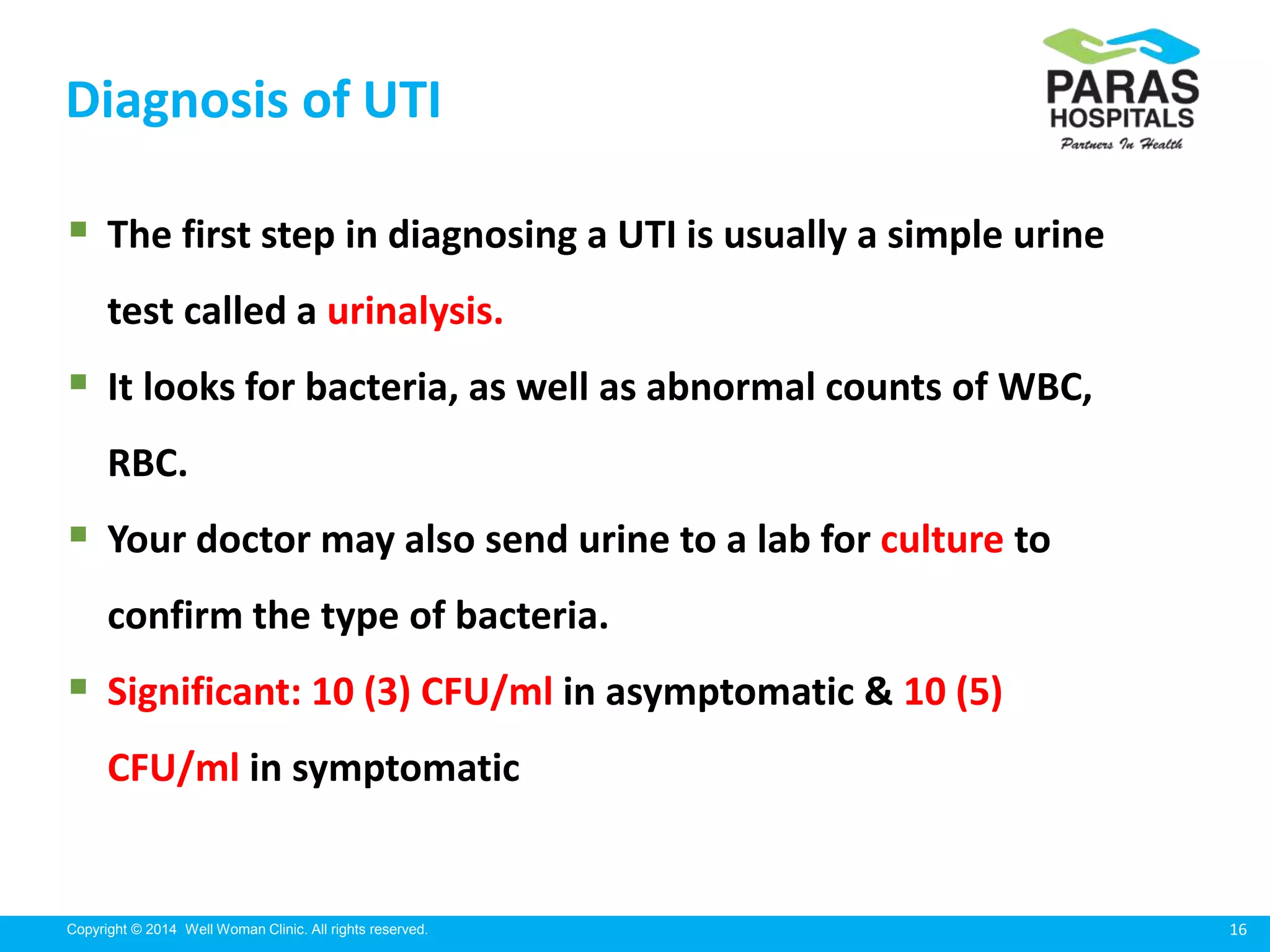 Urinary tract infection in females | PPTX