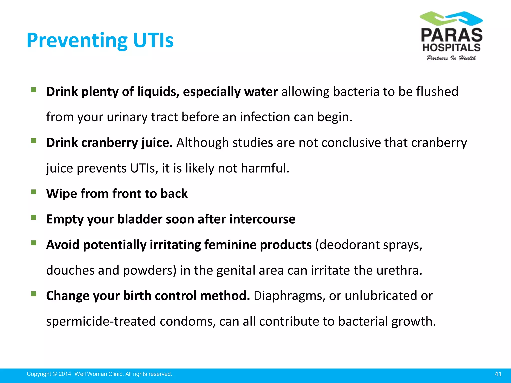 Urinary tract infection in females | PPTX